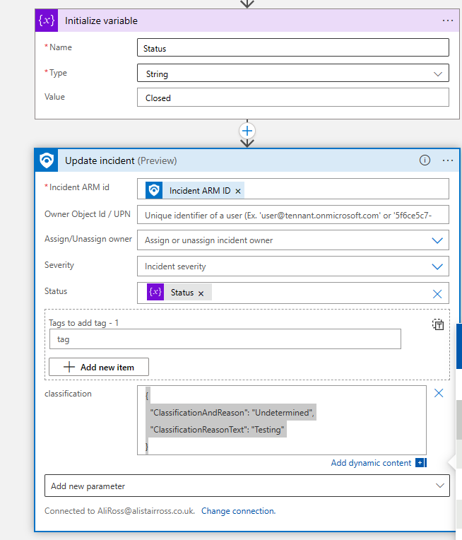 Logic App - Microsoft Sentinel Update Incident Action Fails to Close an ...