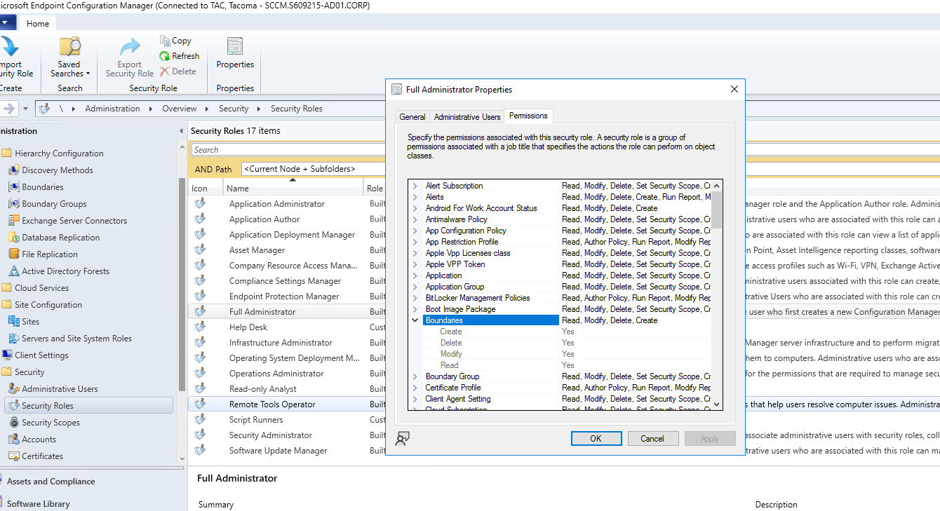 Not Able to create a new Boundary on SCCM - Microsoft Q&A