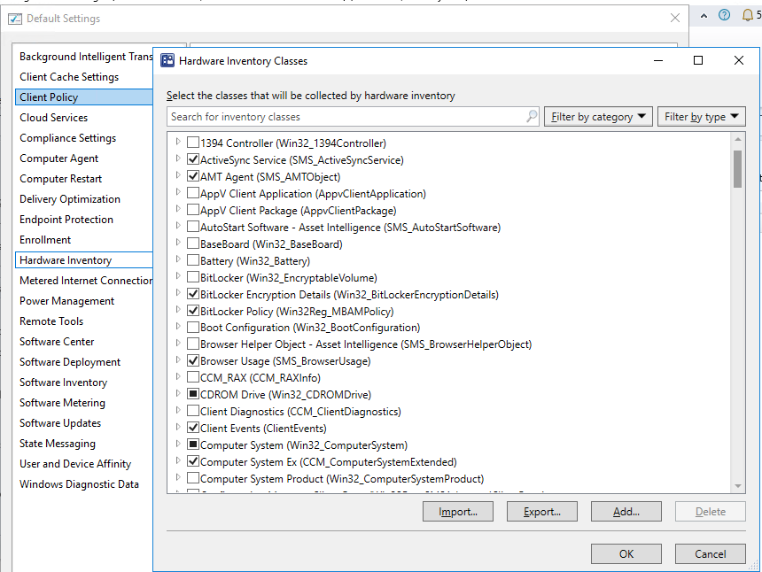 Class missing in the inventory - Microsoft Q&A