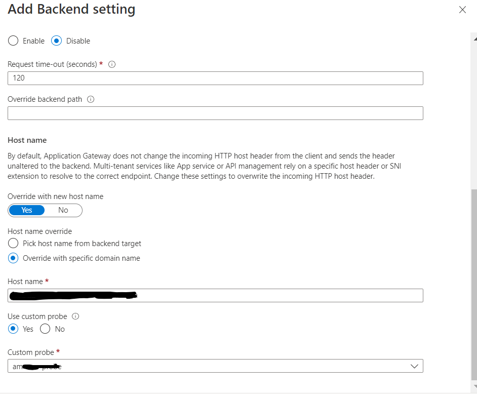 Azure Application Gateway Backend Setting Of Apim For None Vnet User Microsoft Qanda 