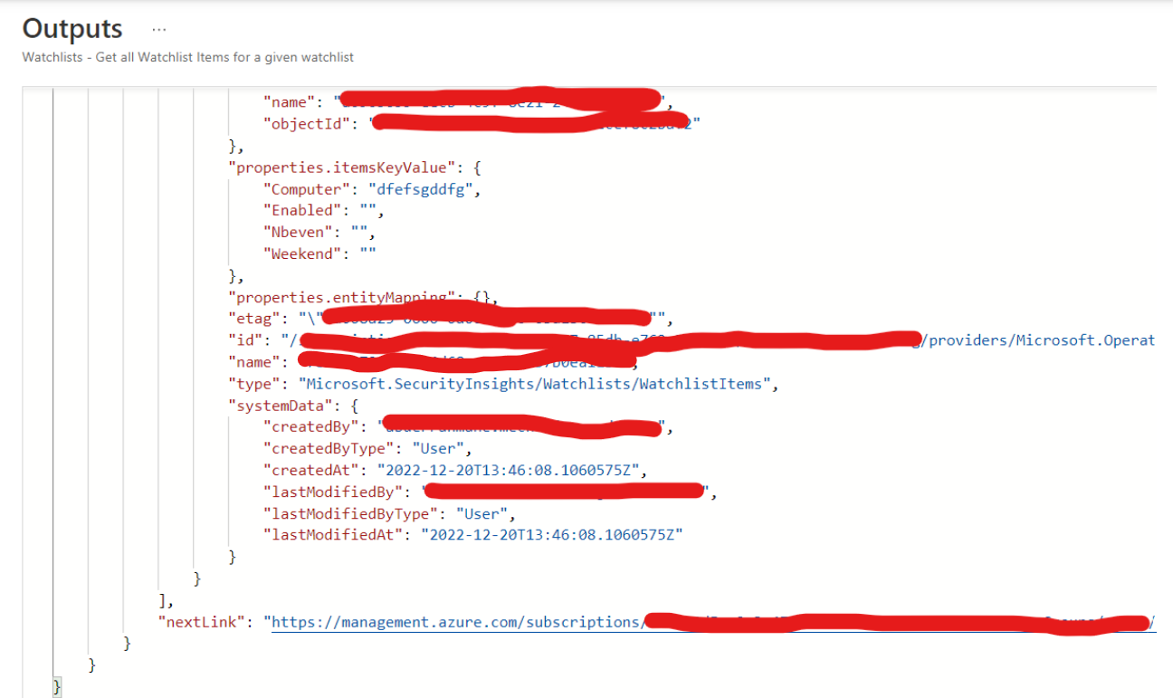 Azure Logic apps getting all Watchlist Items for a given watchlist ...