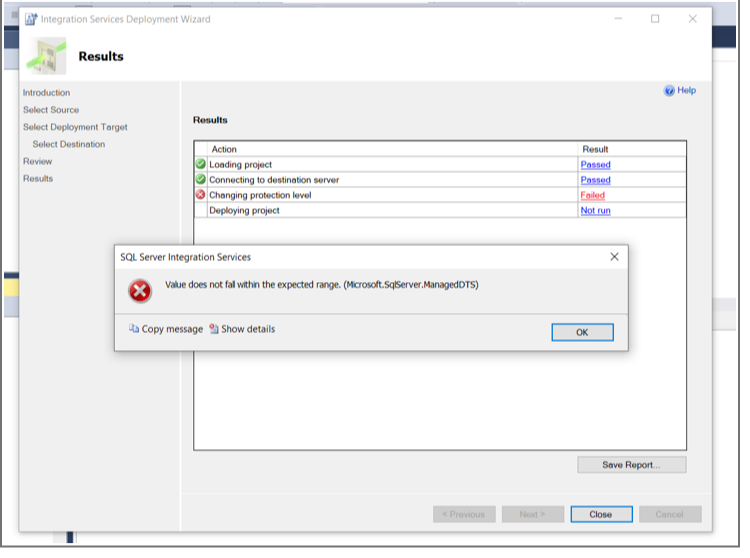 Value Doesnt Fall Within Expected Range Microsoftsqlservermanageddts Microsoft Qanda 3496