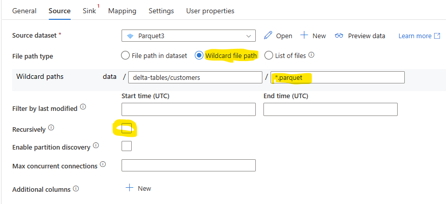 Not Able to Read parquet File as folder through Copy data activity in ADF pipeline - Microsoft Q&A