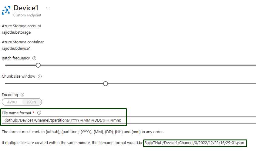 Azure Iot Hub Routing To Storage Account Add Device Id To File Path Microsoft Qanda 