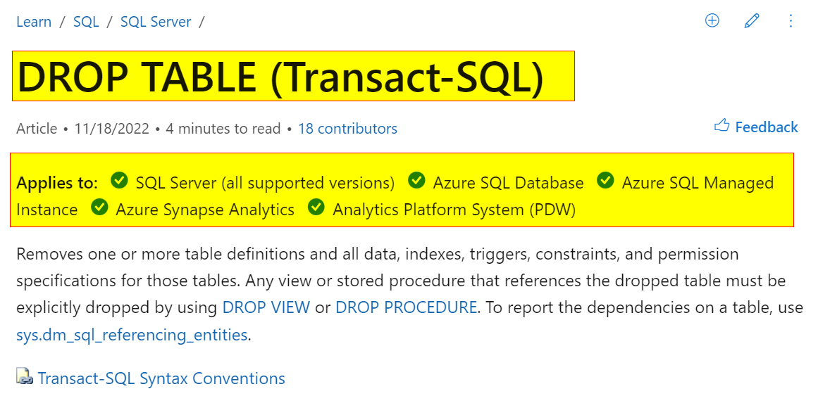 Syntax differences between Synapse and SQL Server 2019 - Microsoft Q&A Syntax differences between Synapse and SQL Server 2019 - Microsoft Q&A