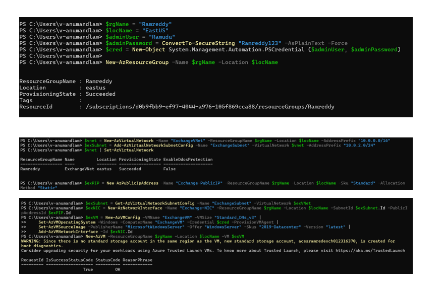 New-AzVM: Index was out of range. Must be non-negative and less than the size of the collection ...