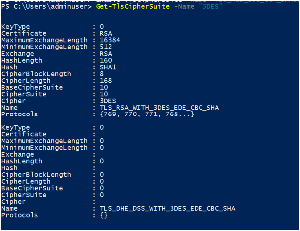 Unable To Disable 3des Rc4 Ciphers In Windows 2016 Datacenter Server Azure Vm Microsoft Qanda 4024