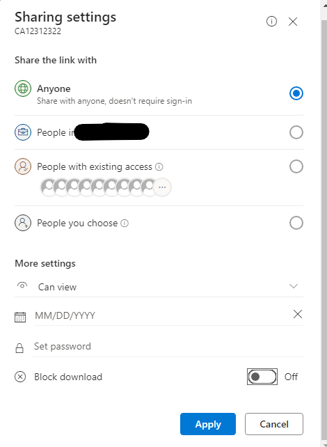 Sharelink from Sharepoint - No Download option - actions ribbon not ...