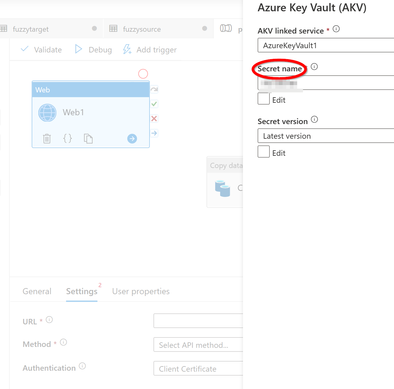 How to linked key vault cert to web activity autentication - Microsoft Q&A