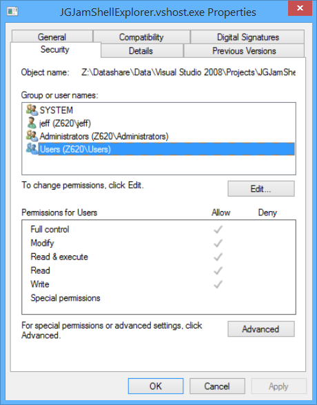 VS 2008 Permissionbs Issue - Microsoft Q&A
