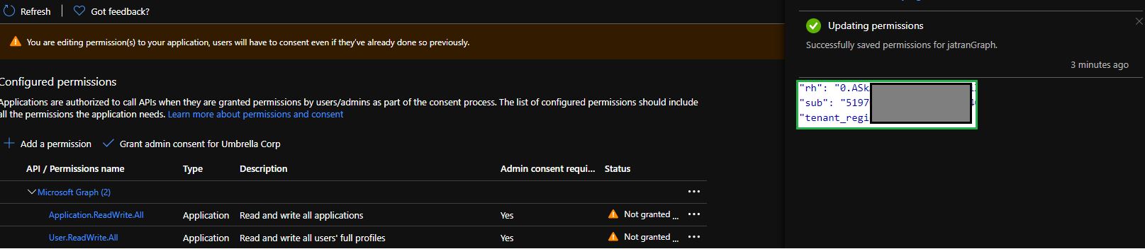 Graph API access_token arrives without roles - Microsoft Q&A