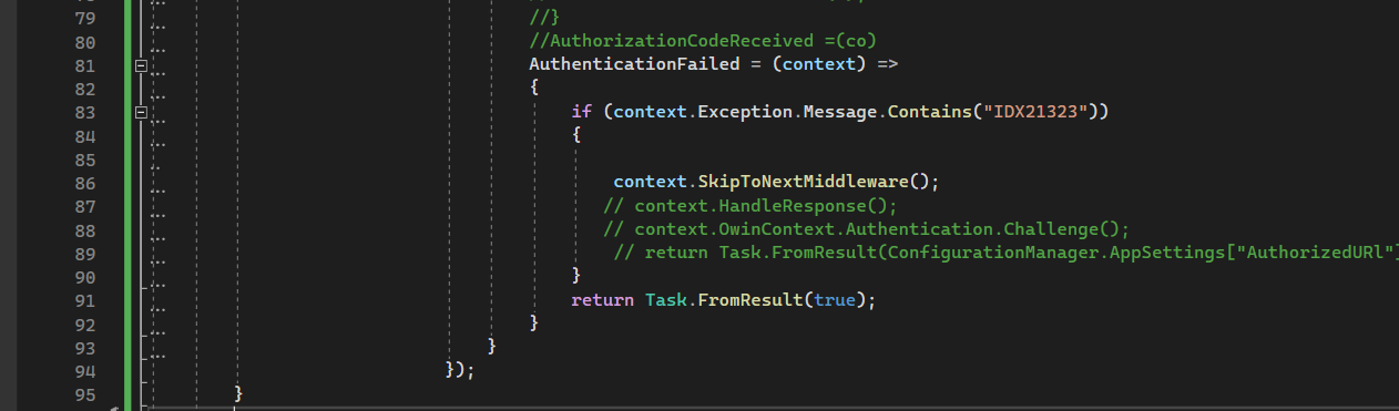 Getting error IDX21323 when accessing the regestered application via chrome & edge - Microsoft Q&A
