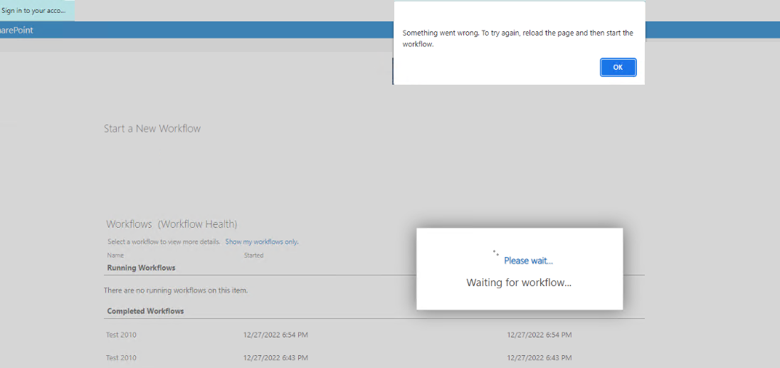 Sharepoint Workflow Issue Microsoft Qanda