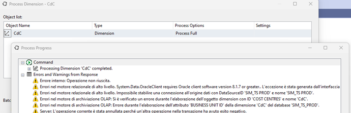 Analysis Services reads data from a data source, but gives connection ...