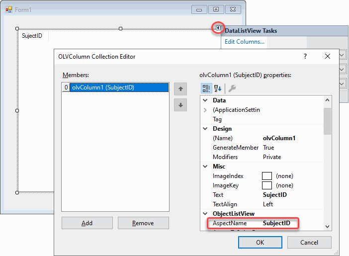 DataListView adding columns not work - Microsoft Q&A