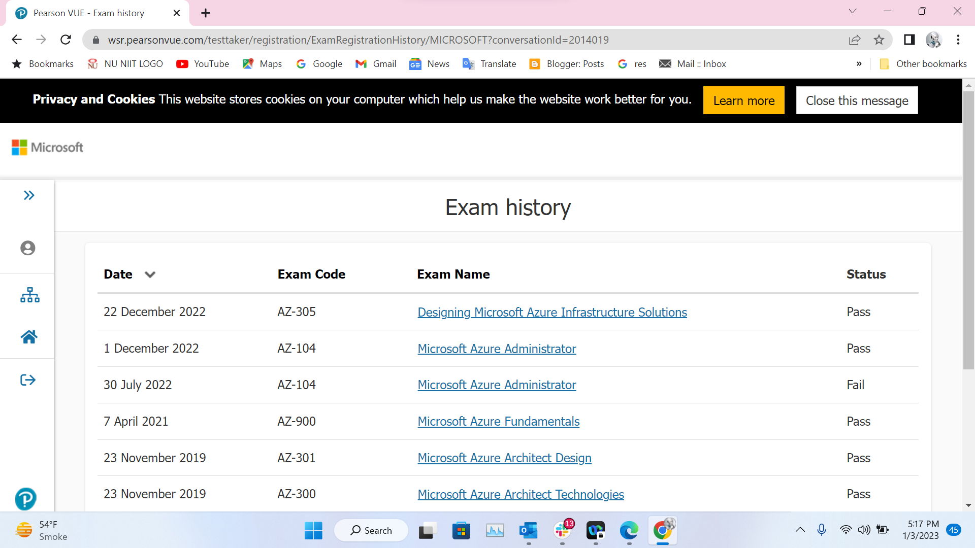 Exam passed but not appearing in dashboard - Microsoft Q&A