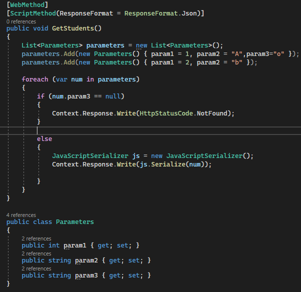 Parameters in ASMX webmethod - Microsoft Q&A