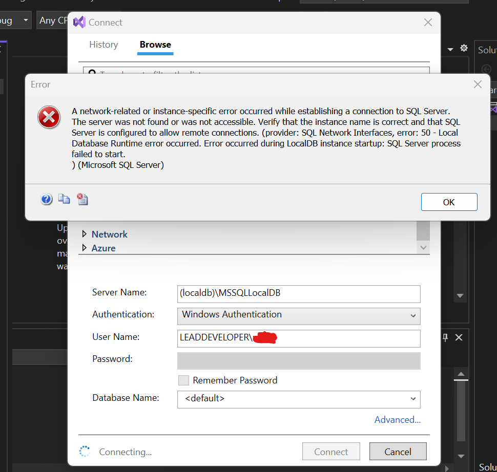 New installation of MSSQL Server is broken on every application. Fresh ...