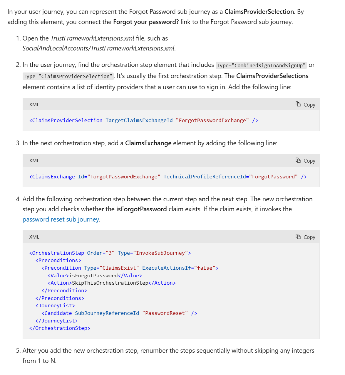 How Can I Add A Hyperlink To Reset Password In The Email In Aad B2c Custom Policy Microsoft Qanda 2785