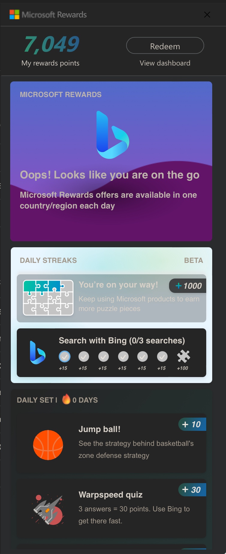 microsoft rewards broken? - Microsoft Q&A