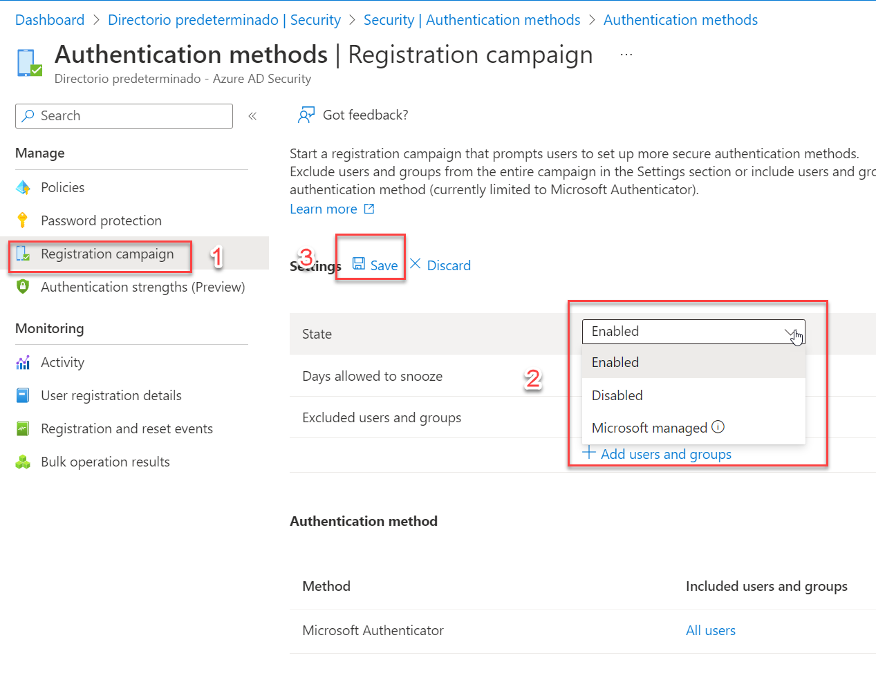 Combined Registration : Missing AzureAD Option - Microsoft Q&A