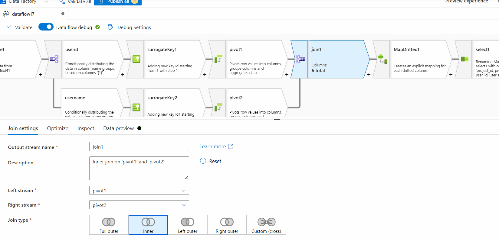 Pivot table activity in Data Flow ADF - Microsoft Q&A