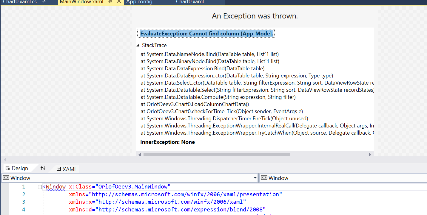 Design Time Error Unable To Retrieve Column Of A Datatable In User 9916