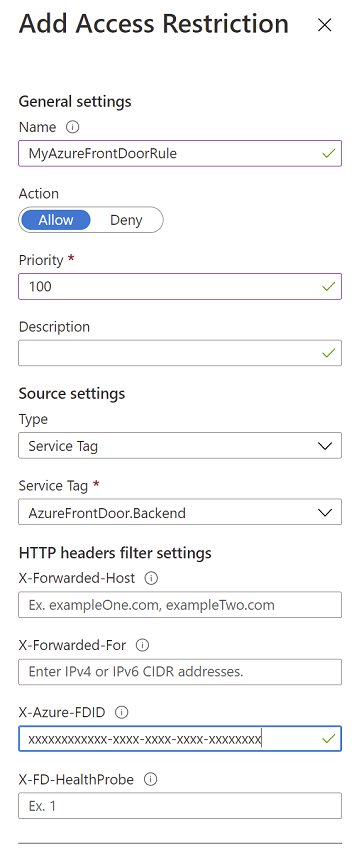 Direct outbound webapp traffic through Azure Front Door w/o a vNet. - Microsoft Q&A