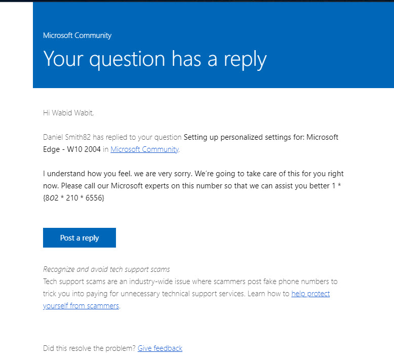 Setting up personalized settings for: Microsoft Edge - W10 2004 ...