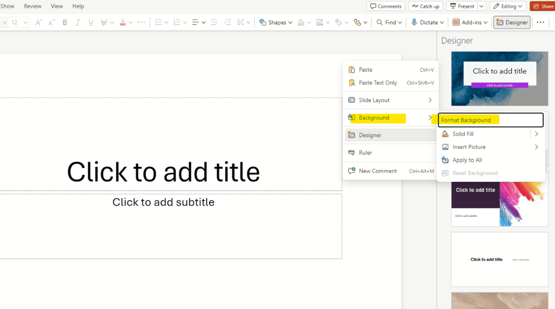 how to change slide background for just one slide in Powerpoint ...