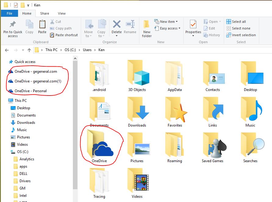 Multiple OneDrive for Business links in Windows 10 File Explorer ...