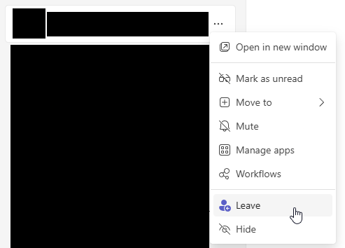 Why cant i leave teams group chat like any other chat or meeting ...