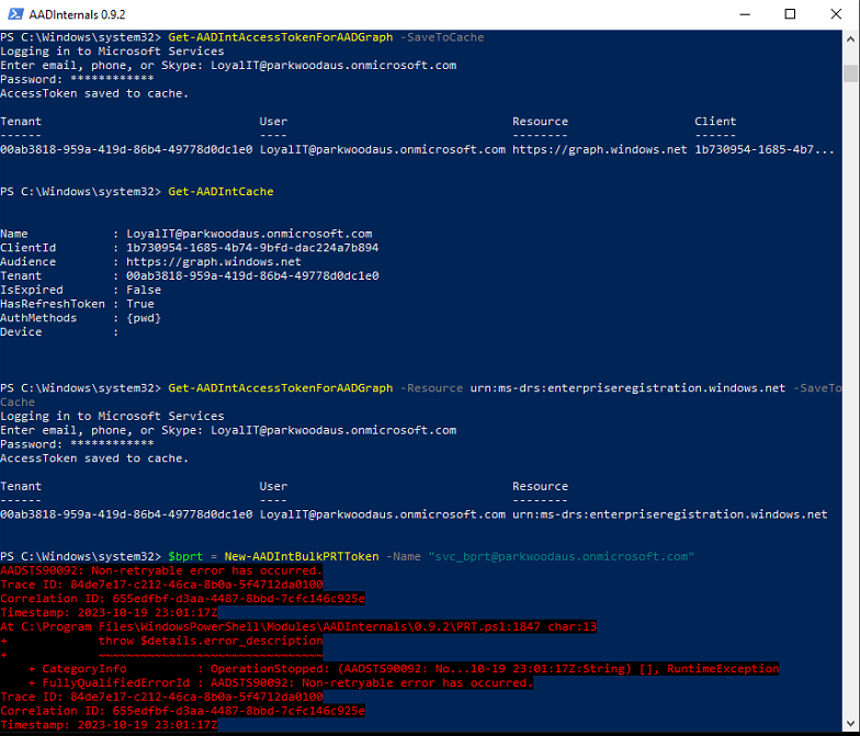 Windows Configuration Designer - Bulk Token retrieval fails - Microsoft Q&A