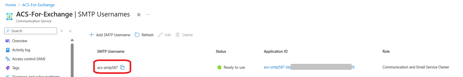 Can't send email with ACS with error"5.3.5 Email sender's username is ...