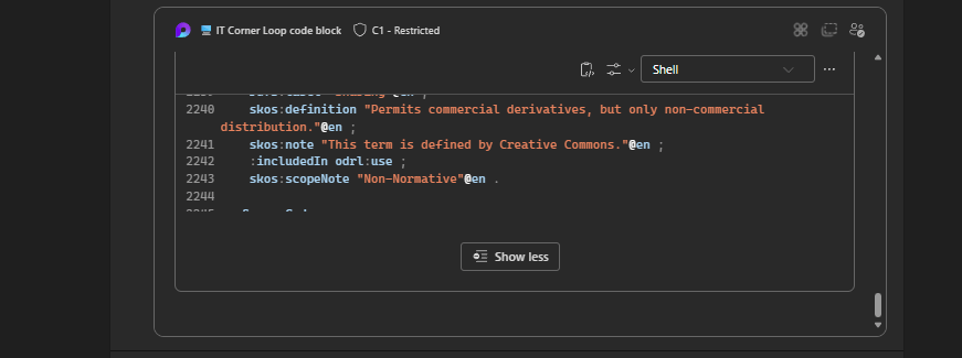 Unable to add code snippet to chat in Teams - Microsoft Q&A