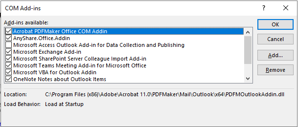 Outlook runs in the background and won't open its main window unless ...
