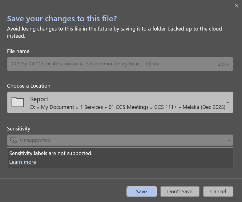 MS-Word prompting to save document that has no changes. - Microsoft Q&A