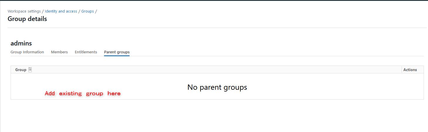 How to add parent group for one specific group in databricks ...