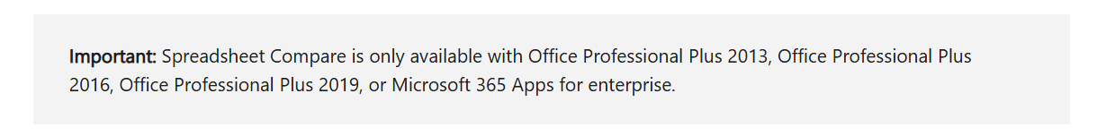 Spreadsheet Compare Tool Microsoft 365 - Microsoft Q&A