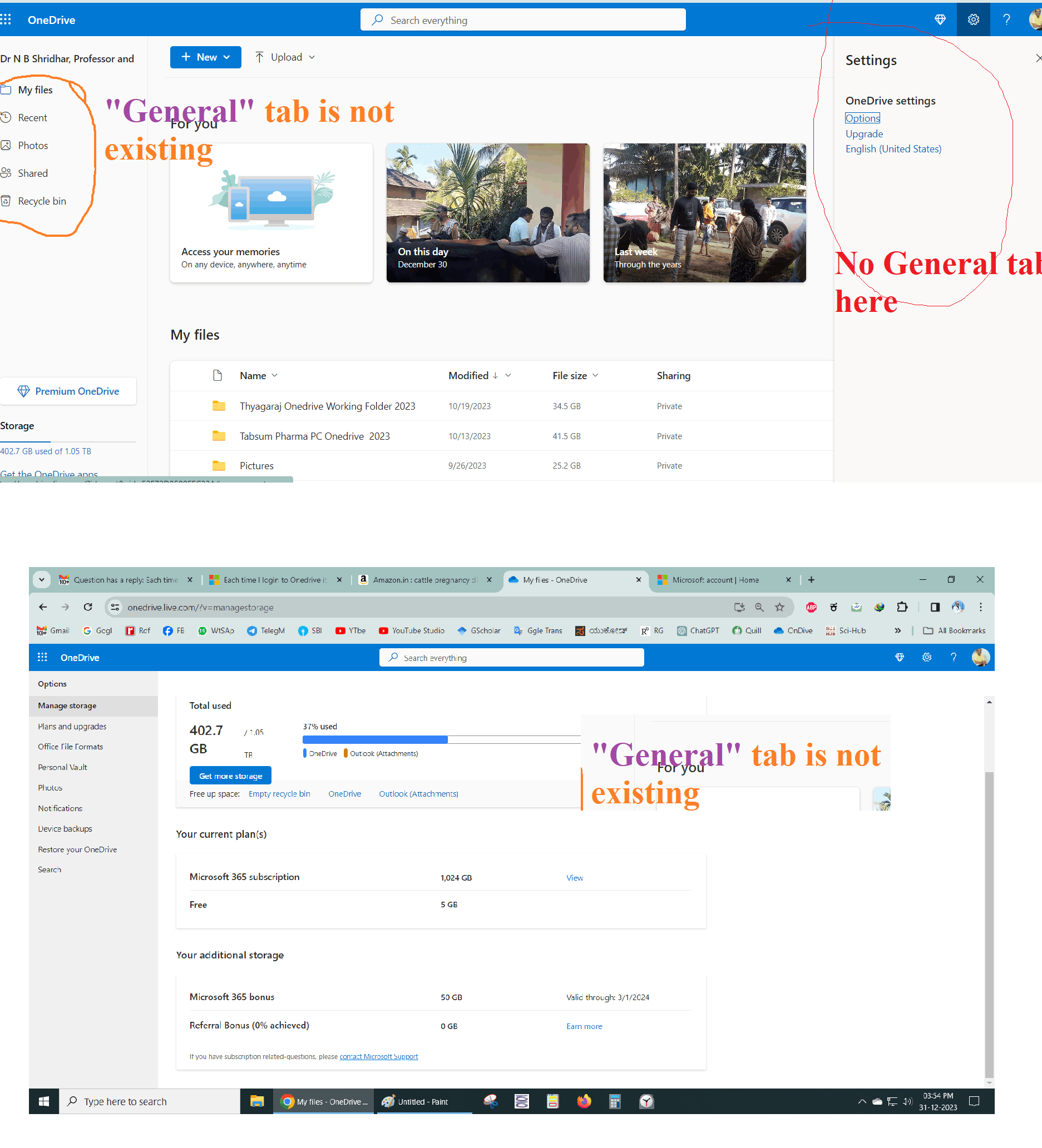 Each time I login to Onedrive it prompts "Stay signed in so you don't ...