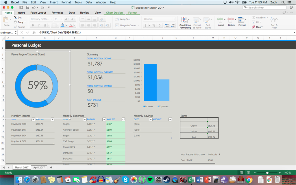 Percentage of Income Spent Pie Chart - Microsoft Q&A