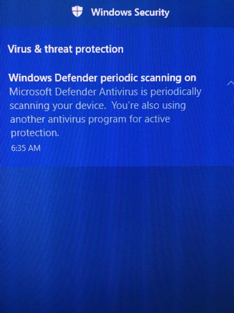 Strange notification on Windows Defender - Microsoft Q&A