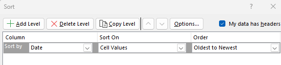 Date values not sorting - Microsoft Q&A
