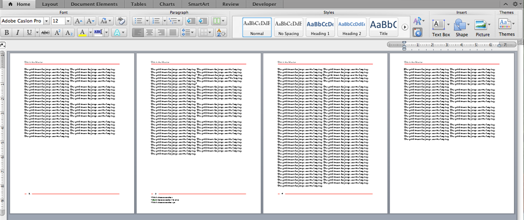 Create a line at the bottom of page ABOVE the footnotes and interrupted ...