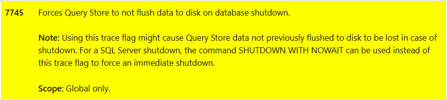 SQL server with Trace flags 2371 and 7745 - Microsoft Q&A