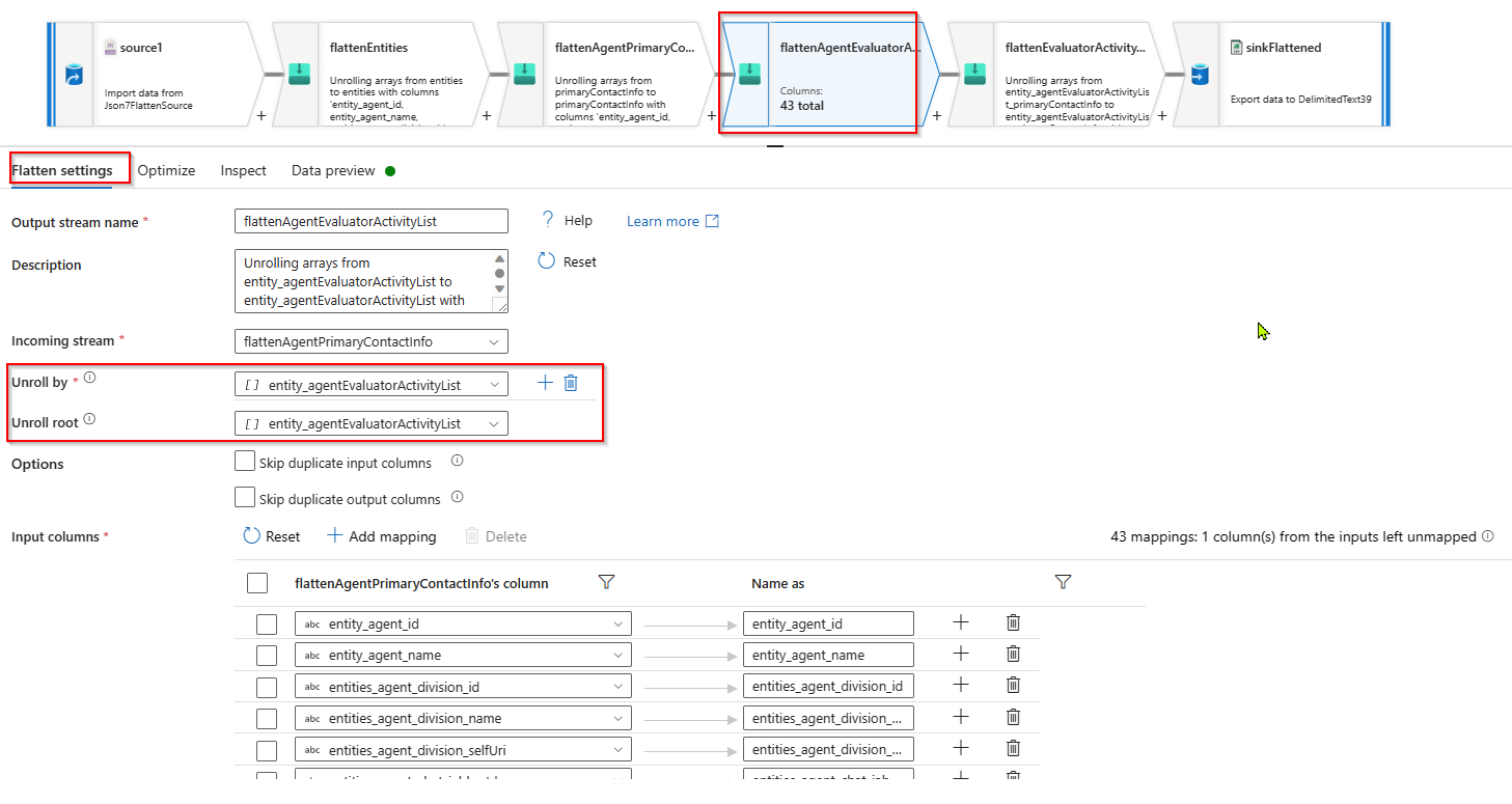 Unable To Flatten A Complex Json Object Using Mapping Data Flow Flatten Activity Microsoft Qanda