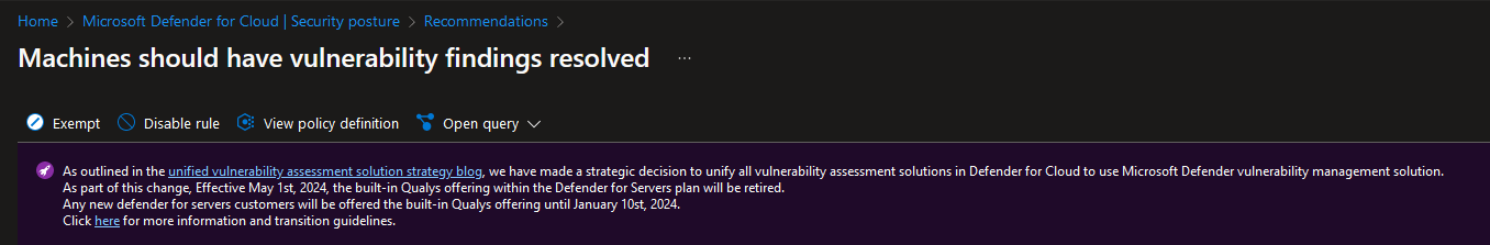 Azure Defender for Cloud - Qualys Agent Showing Resolved ...