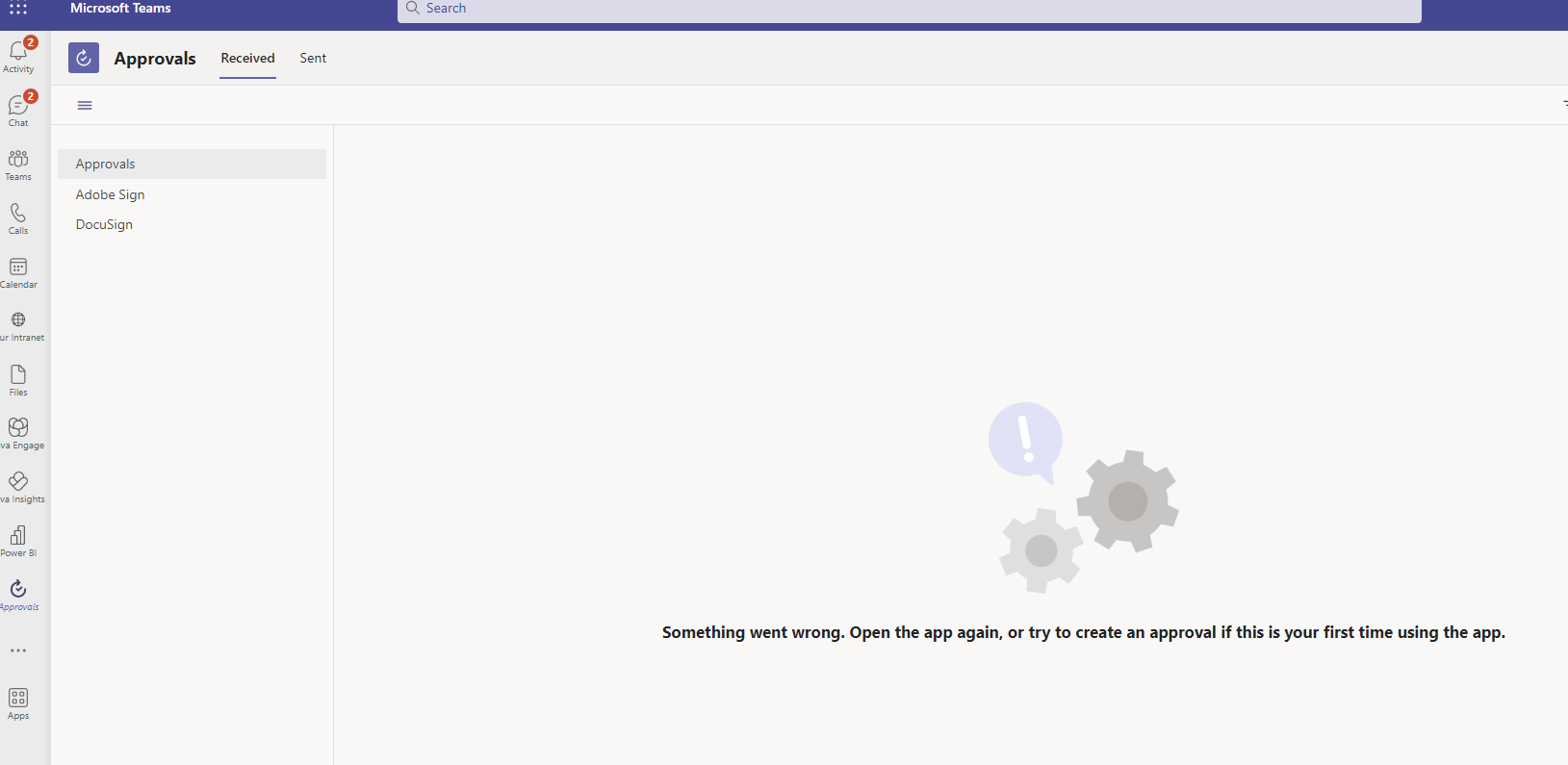 Teams Approvals App error - Microsoft Q&A
