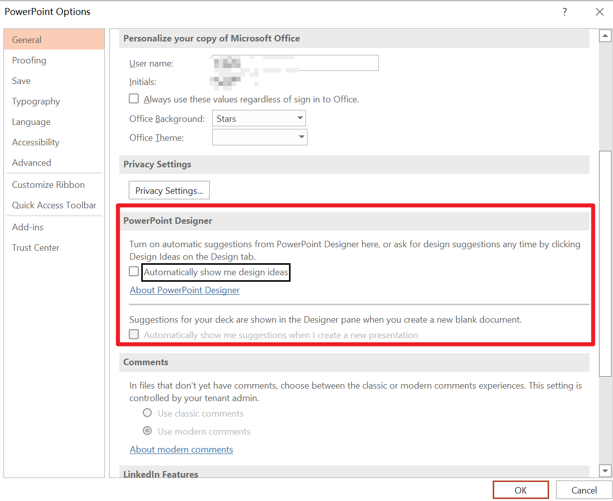 (POWERPOINT) How can I stop the annoying "design ideas" windows ...