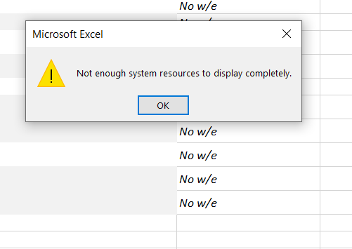 no more new fonts may be applied excel error - Microsoft Q&A